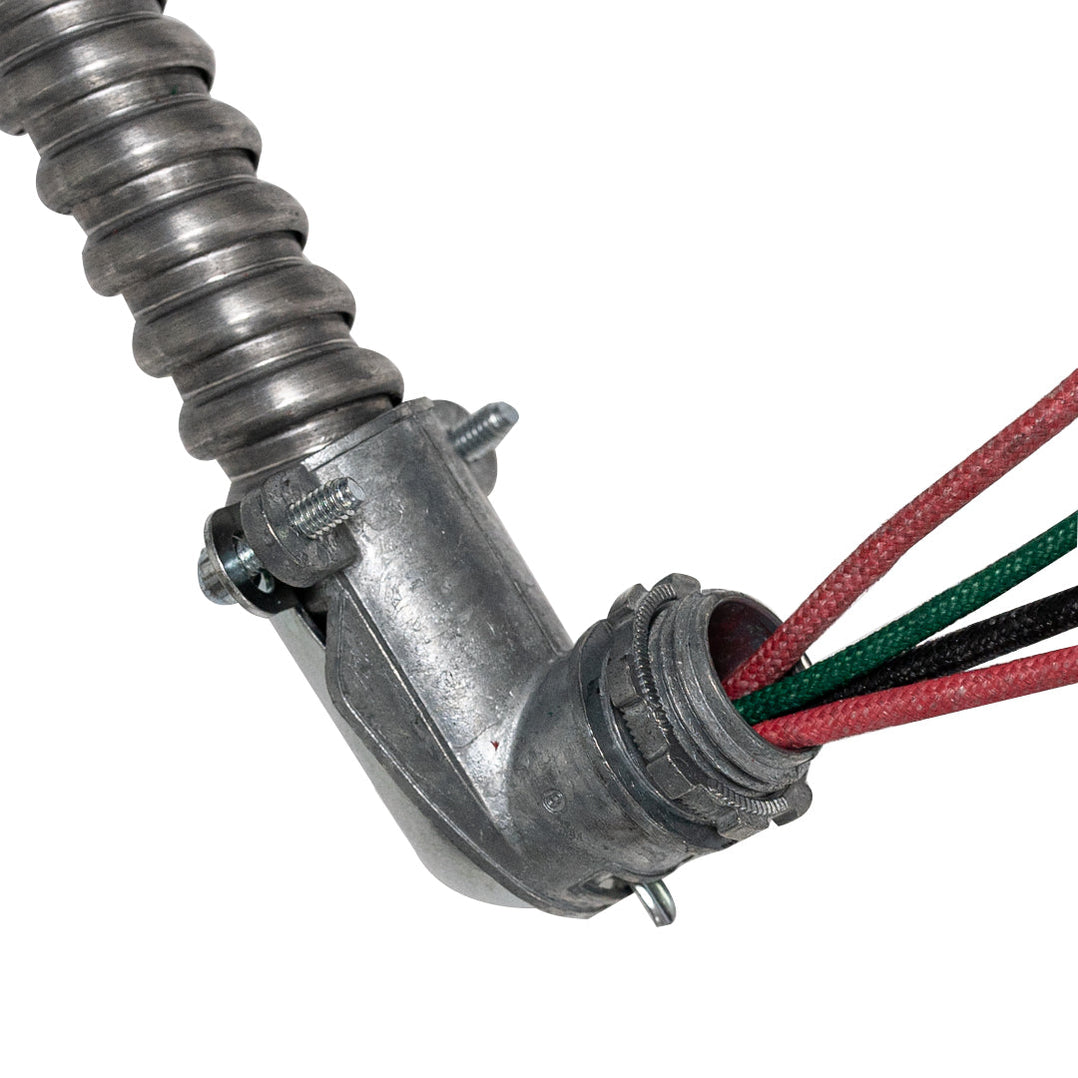 Flush Mounted Infratech Heater High Temperature Whip Custom 4 Wire - 2 Ft.