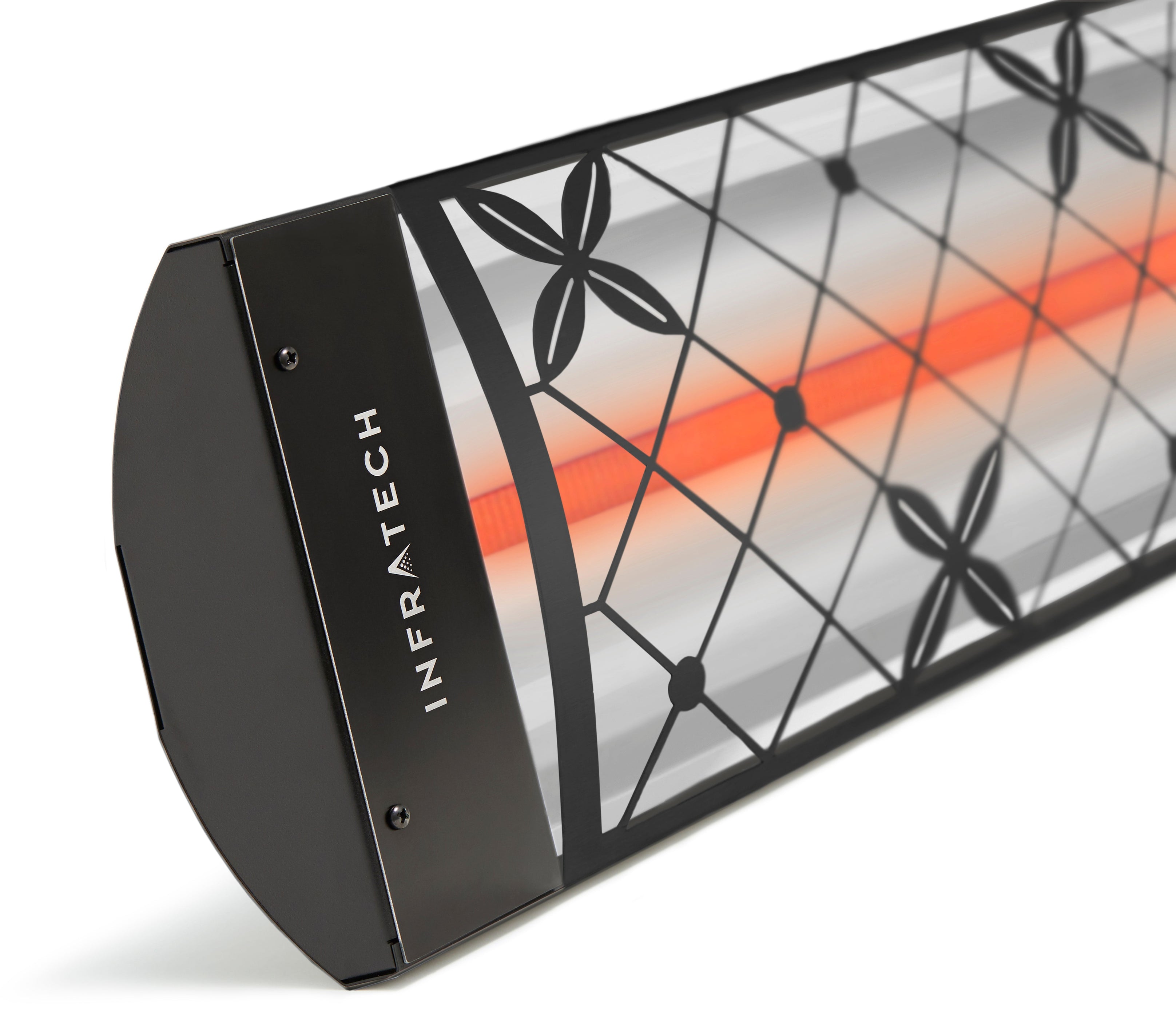 Infratech C2628BL4 Single Element Heater with Black Traditional Motif