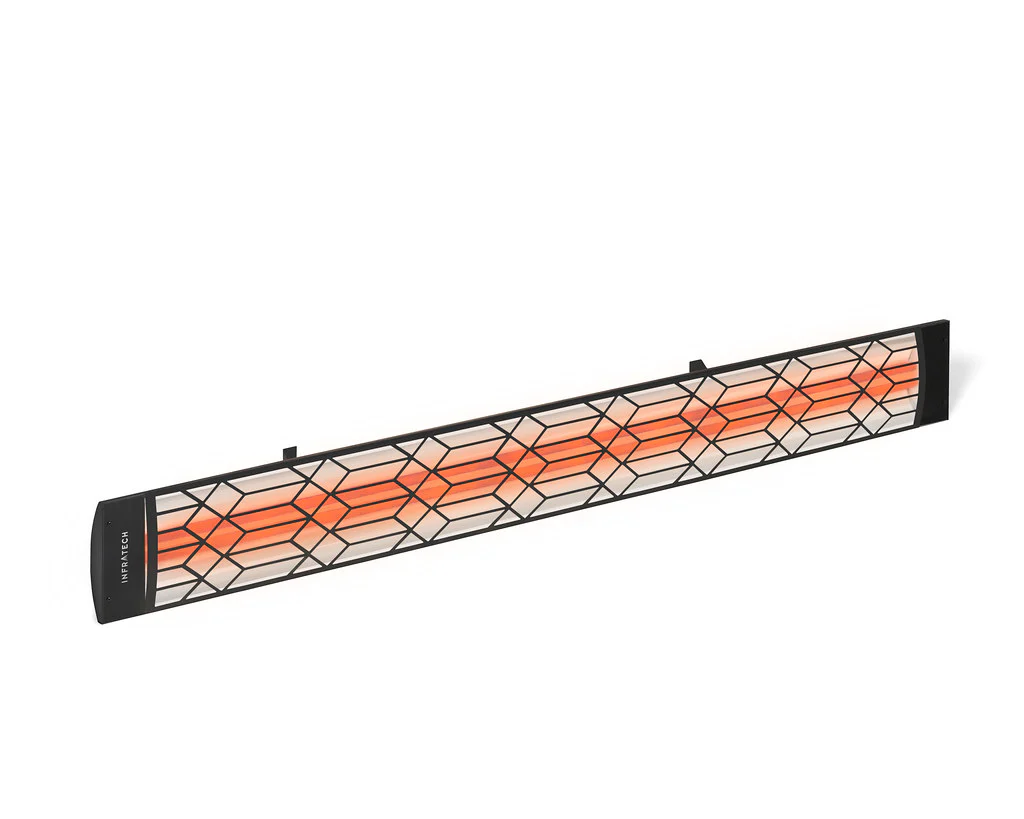 Infratech CD624BL2 Dual Element Heater with Black Craftsman Motif