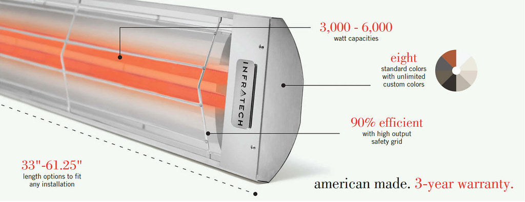 Infratech Heating CD60 – 6000 Watt Dual Element Infrared Heaters