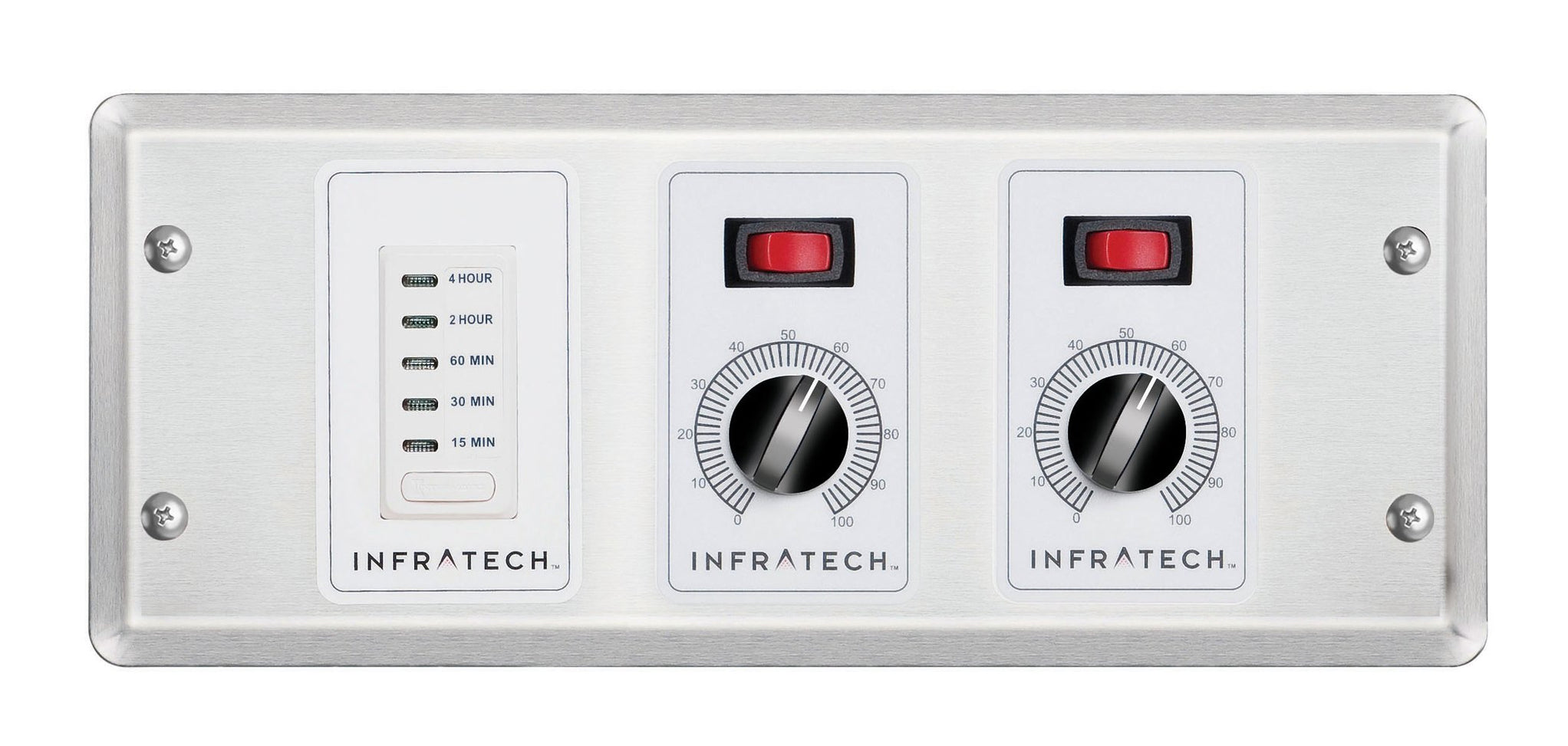 Infratech 3 446 - 2 Zone Analog Control with Digital Timer in Gray Steel